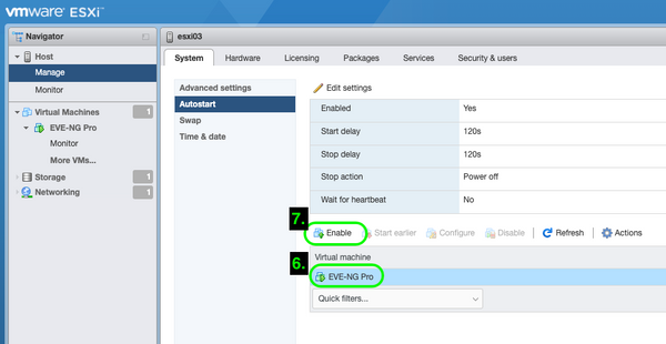 How To Enable Vm Autostart On Vmware Esxi 70