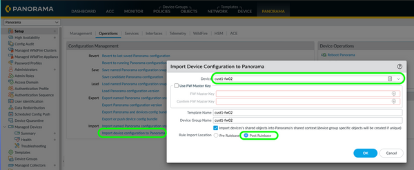 Migrate a HA Pair of PAN-OS firewalls into Panorama