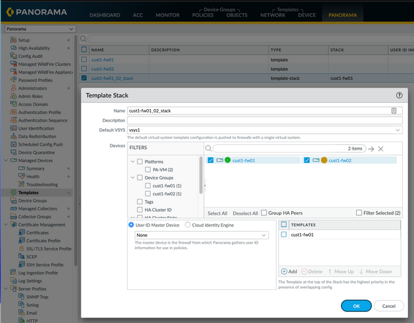 Migrate a HA Pair of PAN-OS firewalls into Panorama