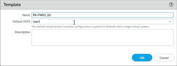 Panorama Templates and Template Stacks